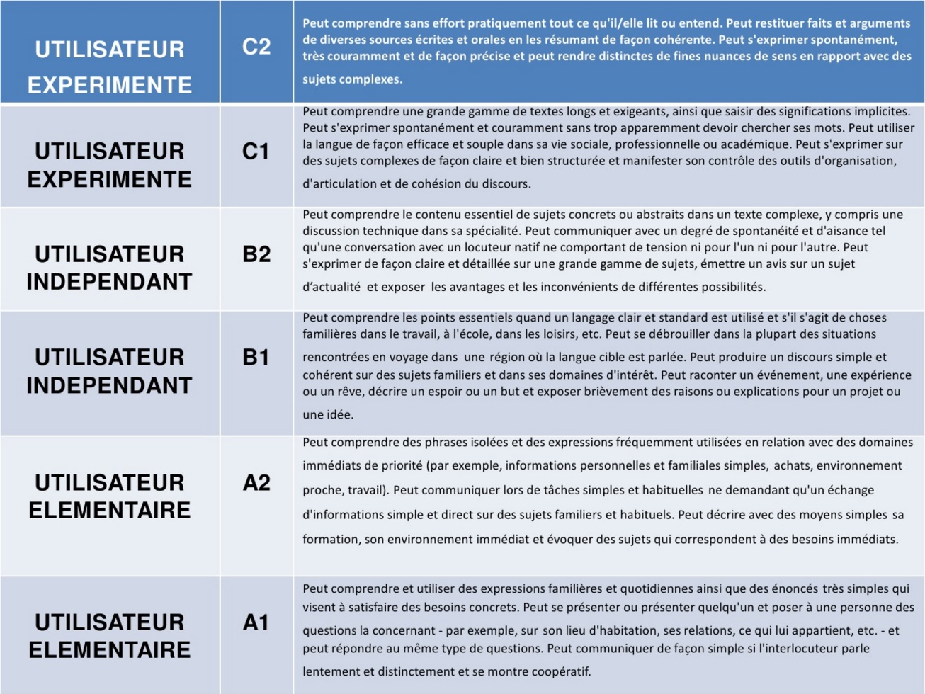 Niveau de langue : tout savoir sur le CECRL